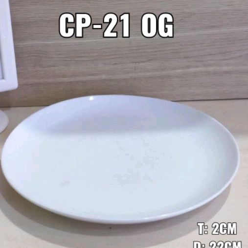 Jual Piring Kue/ Piring Keramik/ Piring Putih CEPER Diameter 22 cm Isi ...