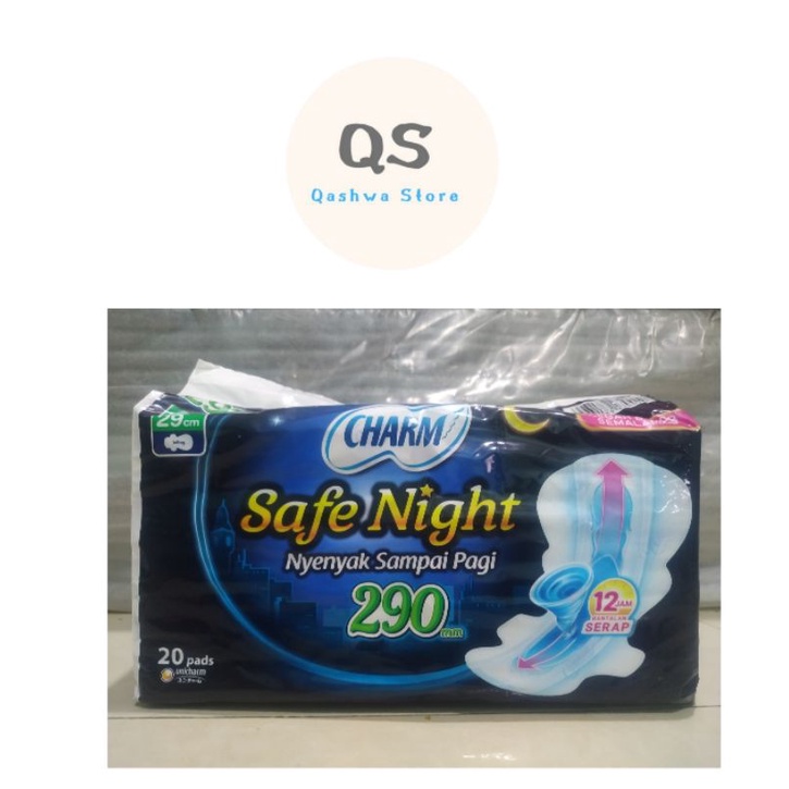 Jual Charm safe night 29 cm wing 18 Pad - Pembalut Wanita | Shopee ...