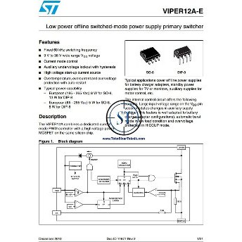 Jual Silakan Order IC Viper12A Viper 12A Low Power Offline SMPS Primay switcher terakhir ...