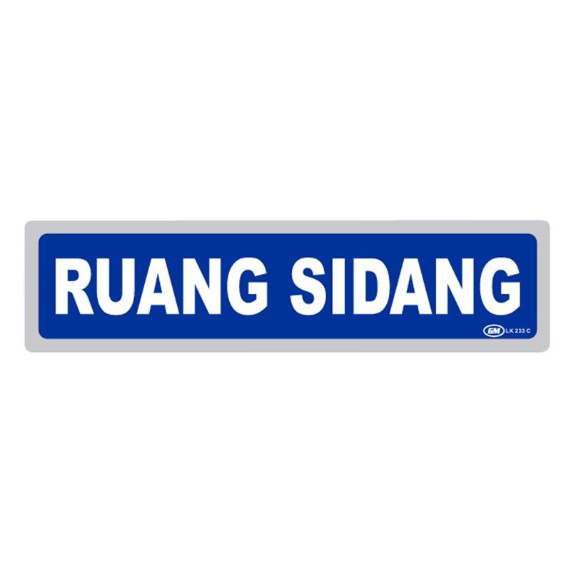 Jual Papan Tanda / Sign Board / Label Acrylic RUANG SIDANG LK 233 C ...