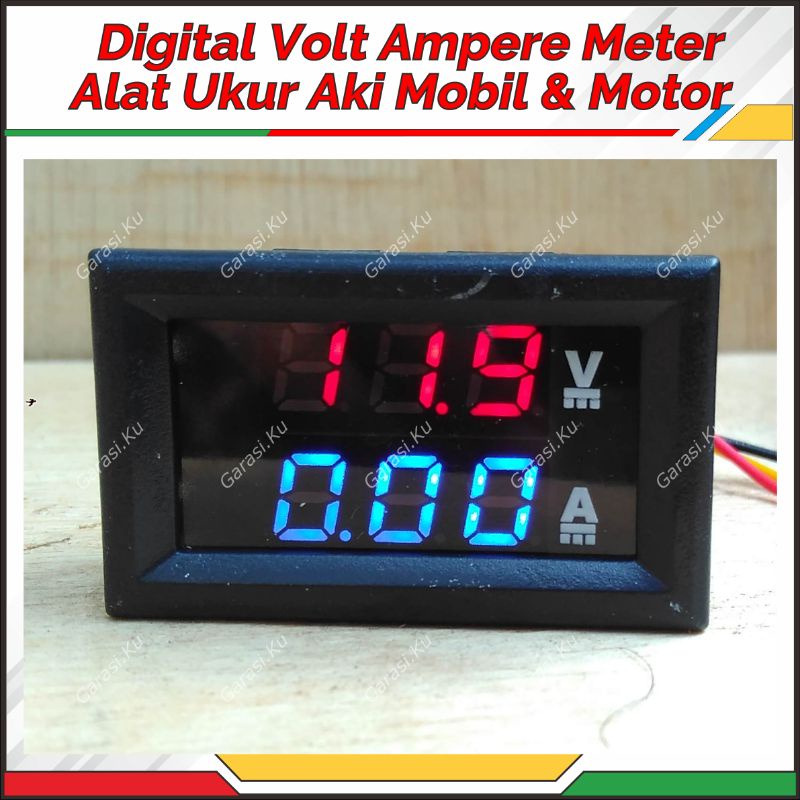 Jual DIGITAL VOLT + AMPERE METER 2 IN 1 MULTIFUNGSI 12V DC: PENGUKUR SUPLAY ARUS ADAPTOR ...