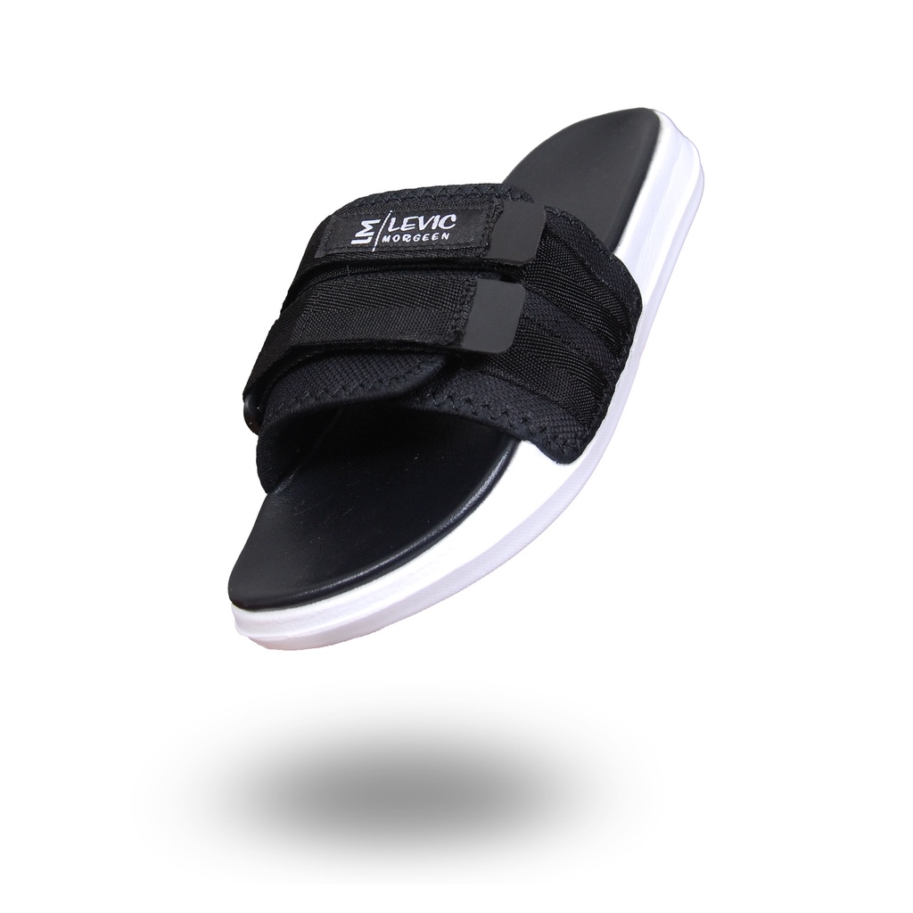 Jual LEVIC MORGEEN SUNDO BLACK Sandal Slide Pria Wanita Stereo x Shopee ...