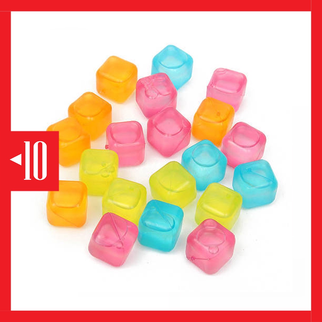 Jual ICP ice cube plastic 6 pcs plastik reusable pengganti es batu LDPE ...