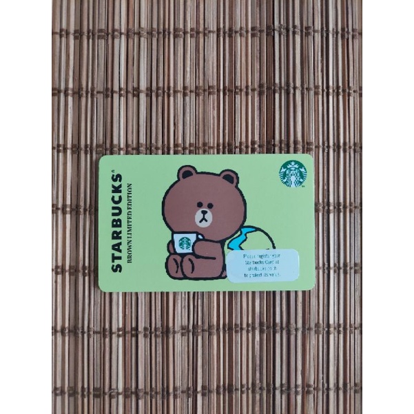 Jual Kartu Koleksi Starbucks Card Line Friends Brown Thailand ...