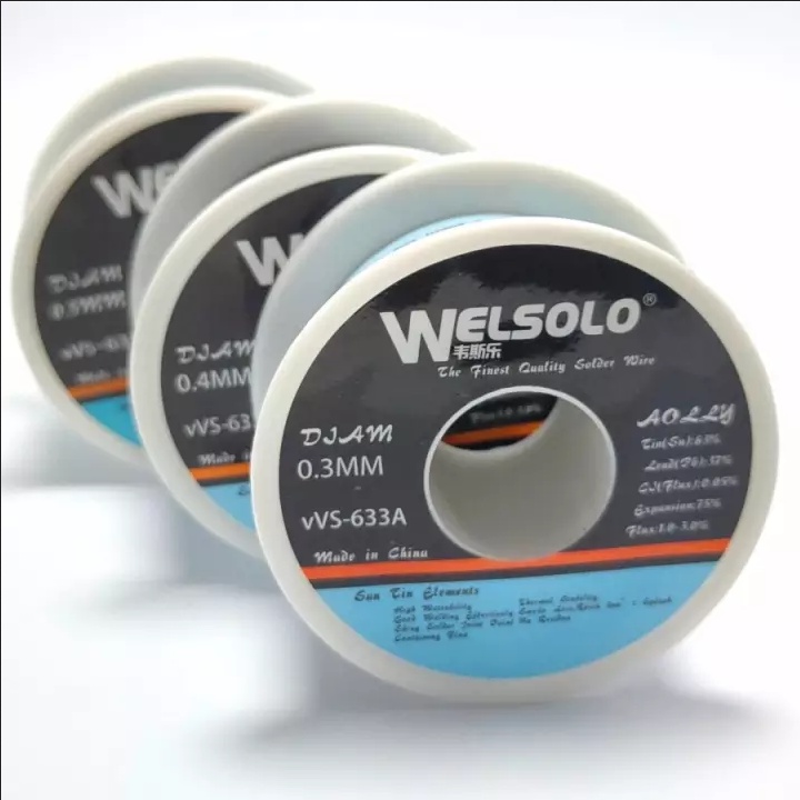 Jual ORIGINAL WELSOLO DJAM Timah Solder Gulung Soldering Wire VVS ...