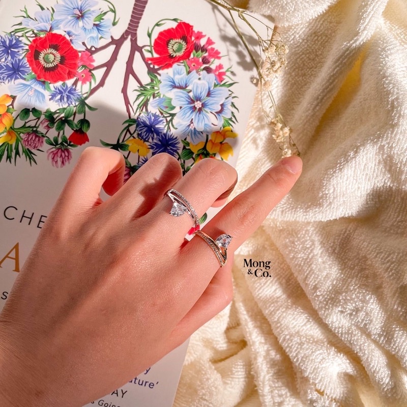 Jual Mong&Co Pacia S925 Adjustable Ring with Cubic Zirconia - Cincin Wanita Silver Sterling 925 ...