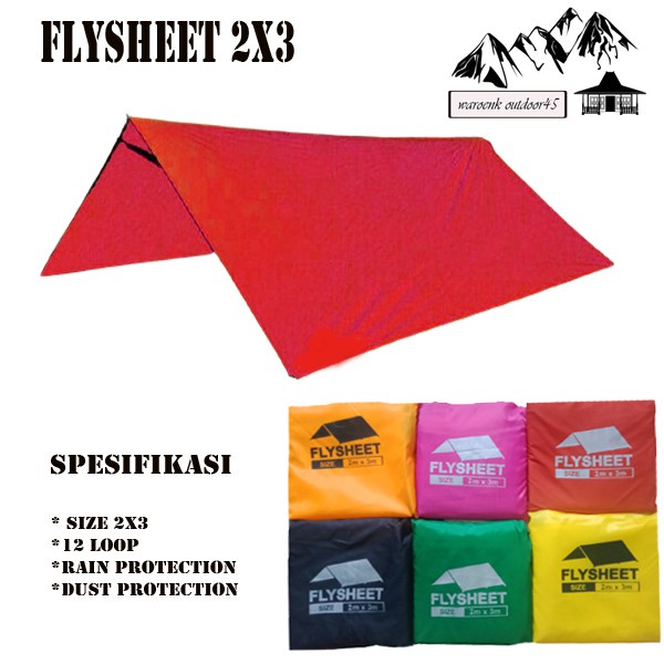 Jual Flysheet tenda 2m x 3m bushcraft / atap tenda waterproof / bivak ...
