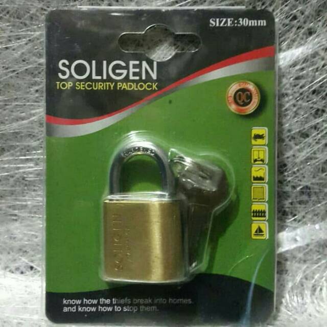 Jual Gembok Kuningan Soligen 30 mm | Shopee Indonesia