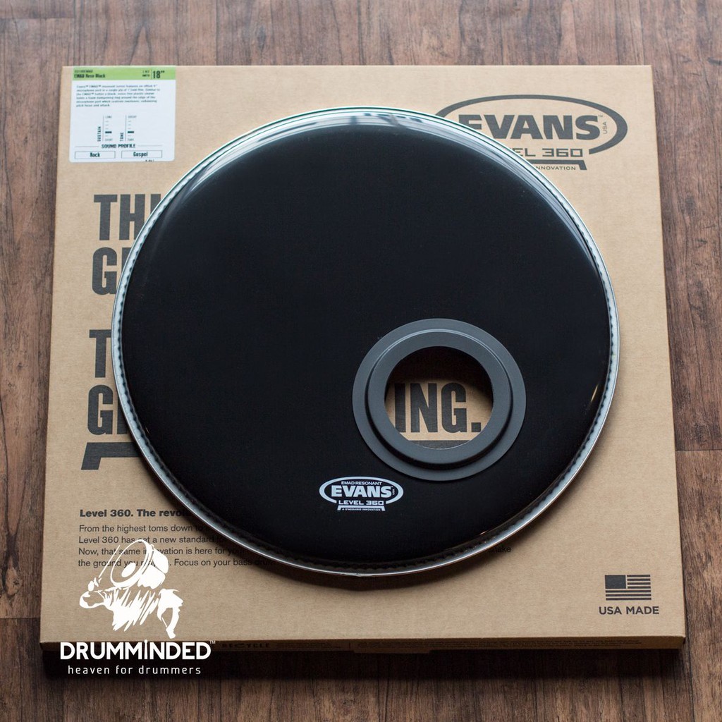 Jual Evans Remad Resonant Black 18" | Shopee Indonesia