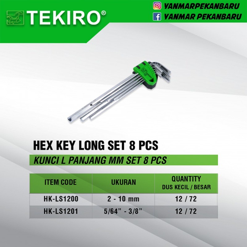Jual Kunci L set Panjang 2-10mm TEKIRO | Shopee Indonesia