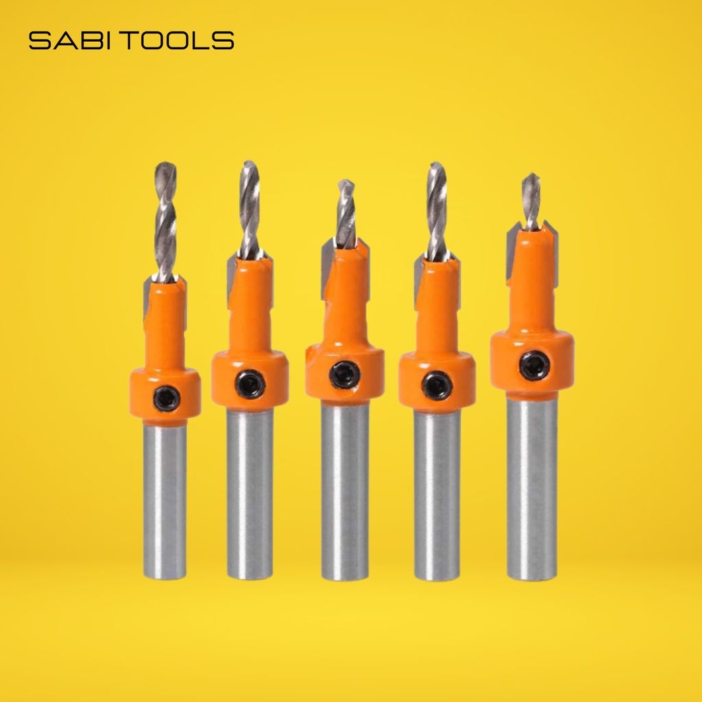 Jual Mata Bor Kayu Pelubang Drat Baut Bit Router 8mm 5 PCS | Shopee ...