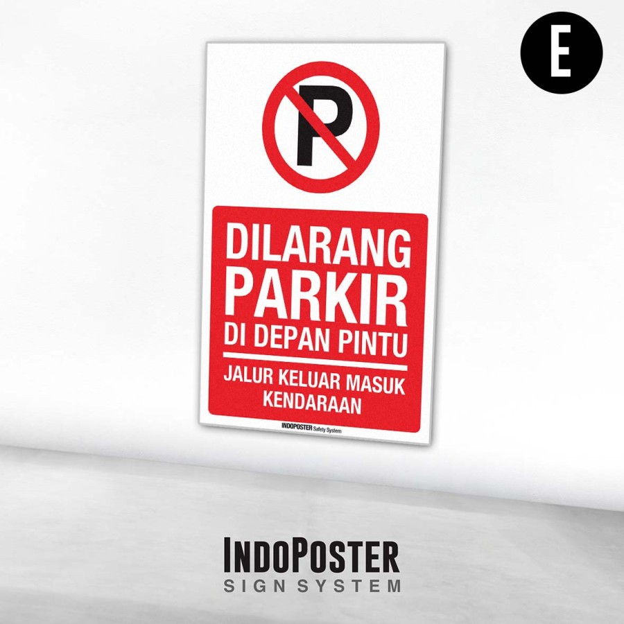 Jual Stiker Sign Rambu Dilarang Parkir Di Depan Pintu Jalur Keluar ...