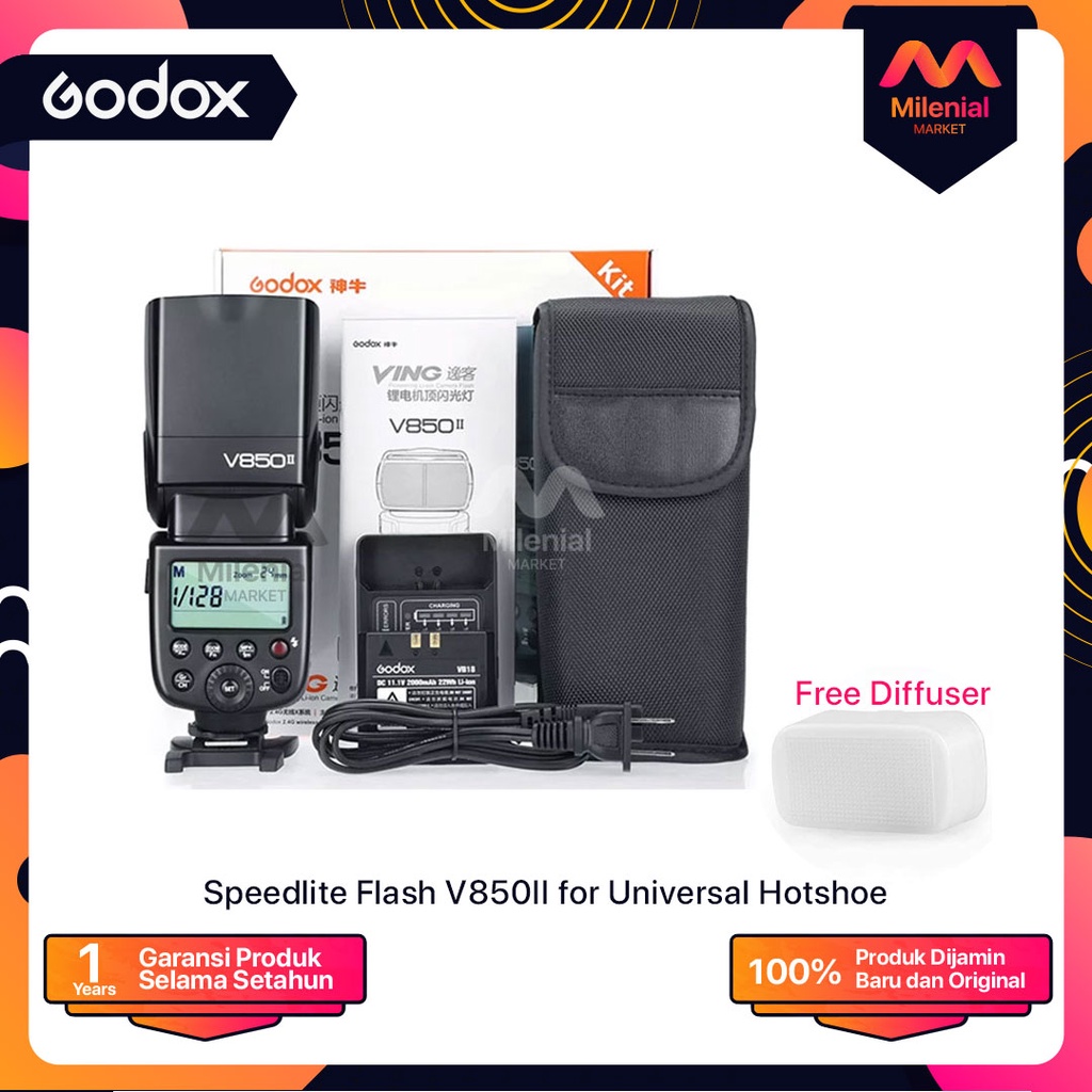 Jual Speedlite Flash Godox V850 II V850II Ving Lithium-Ion Flash ...