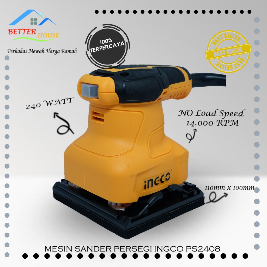 Jual Mesin Amplas Palm Sander INGCO PS2408 | Shopee Indonesia