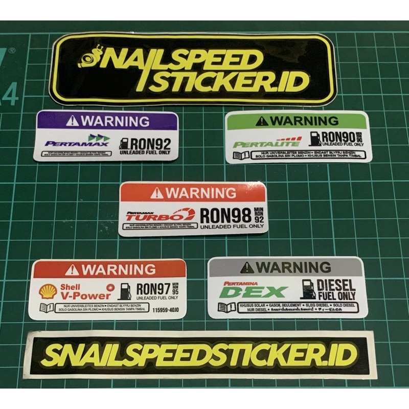 Jual sticker printing warning pertamax unleaded fuel only pertamax ...