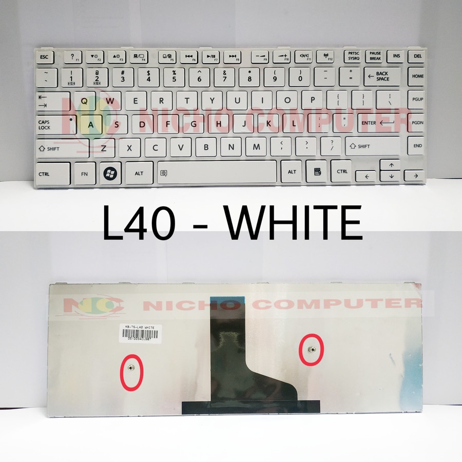 Jual KEYBOARD TOSHIBA L40A WHITE (0510034) | Shopee Indonesia