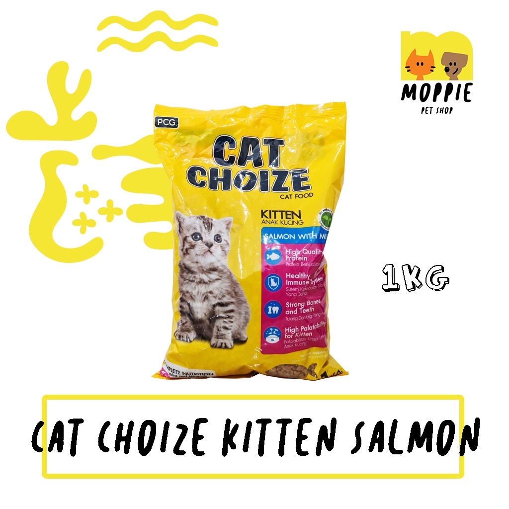 Jual CAT CHOIZE KITTEN SALMON/ TUNA WITH MILK 1KG (KUNING/ PINK ...