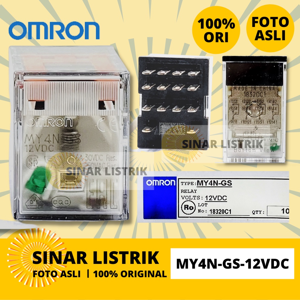 Jual OMRON RELAY MY4N-GS-12VDC MY4N GS 12VDC 14PIN | Shopee Indonesia