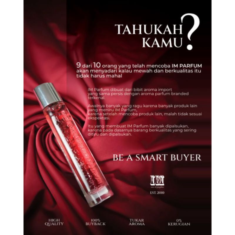 Jual IM parfum non alkohol-wangi 24 jam-original 100% 35 ml | Shopee ...