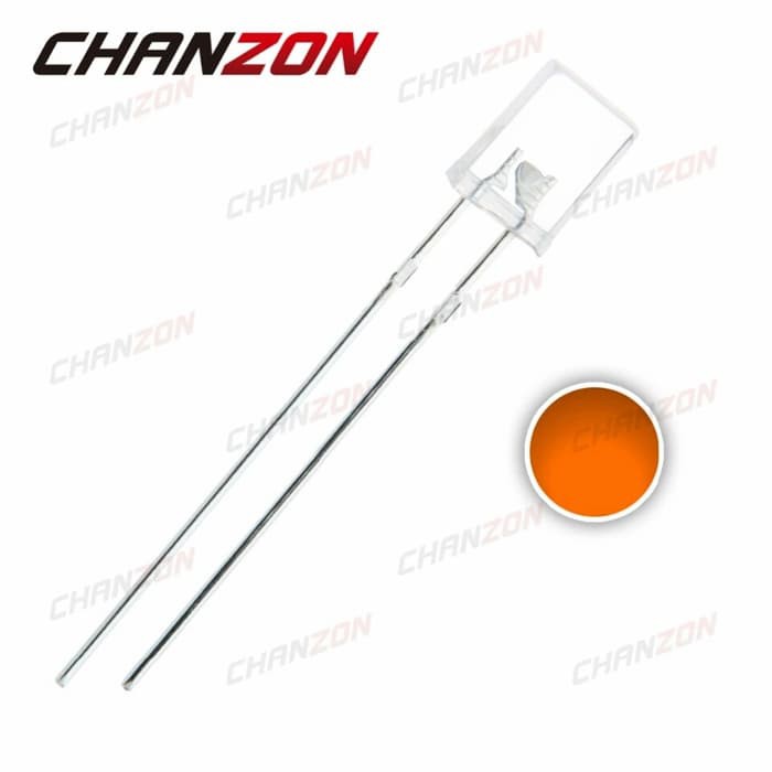 Jual Square LED 2x5x7mm Orange Clear Ultra Bright Kotak Rectangle Led ...