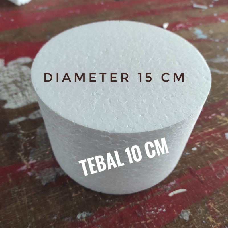 Jual Styrofoam Bulat diameter 15 cm tebal 10 cm - sterofoam untuk dummy ...