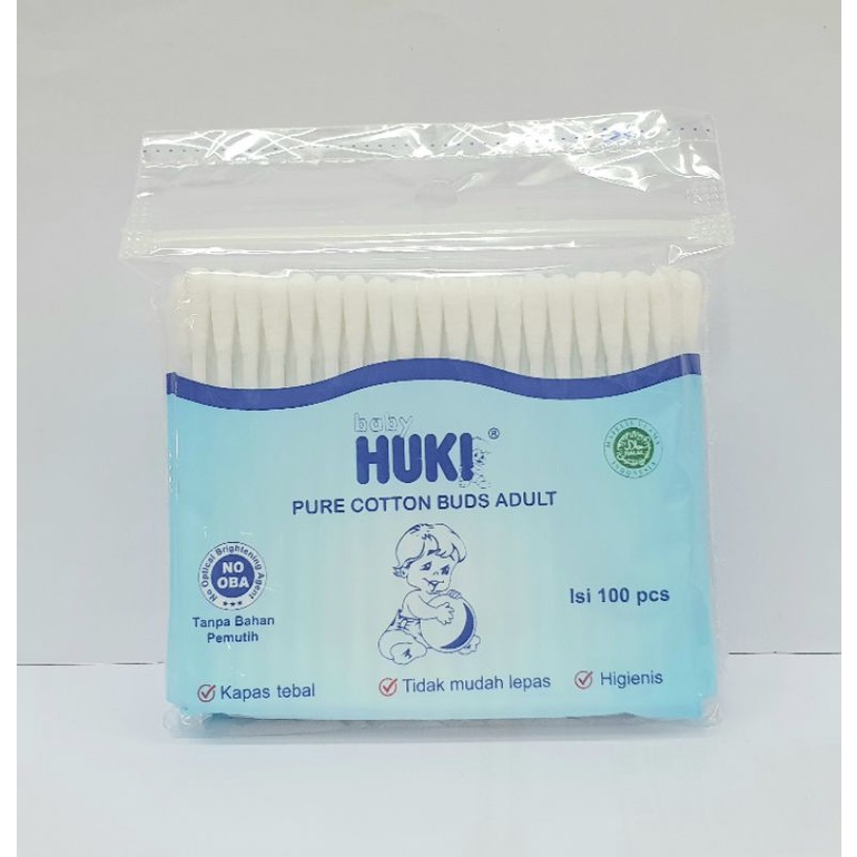 Jual Huki Pure Cotton Buds isi 100 pc | Shopee Indonesia