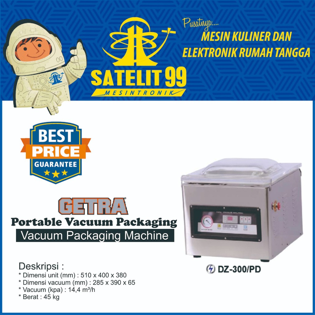 Jual Portable Vacuum Packaging Machine GETRA DZ-300/PD | Shopee Indonesia