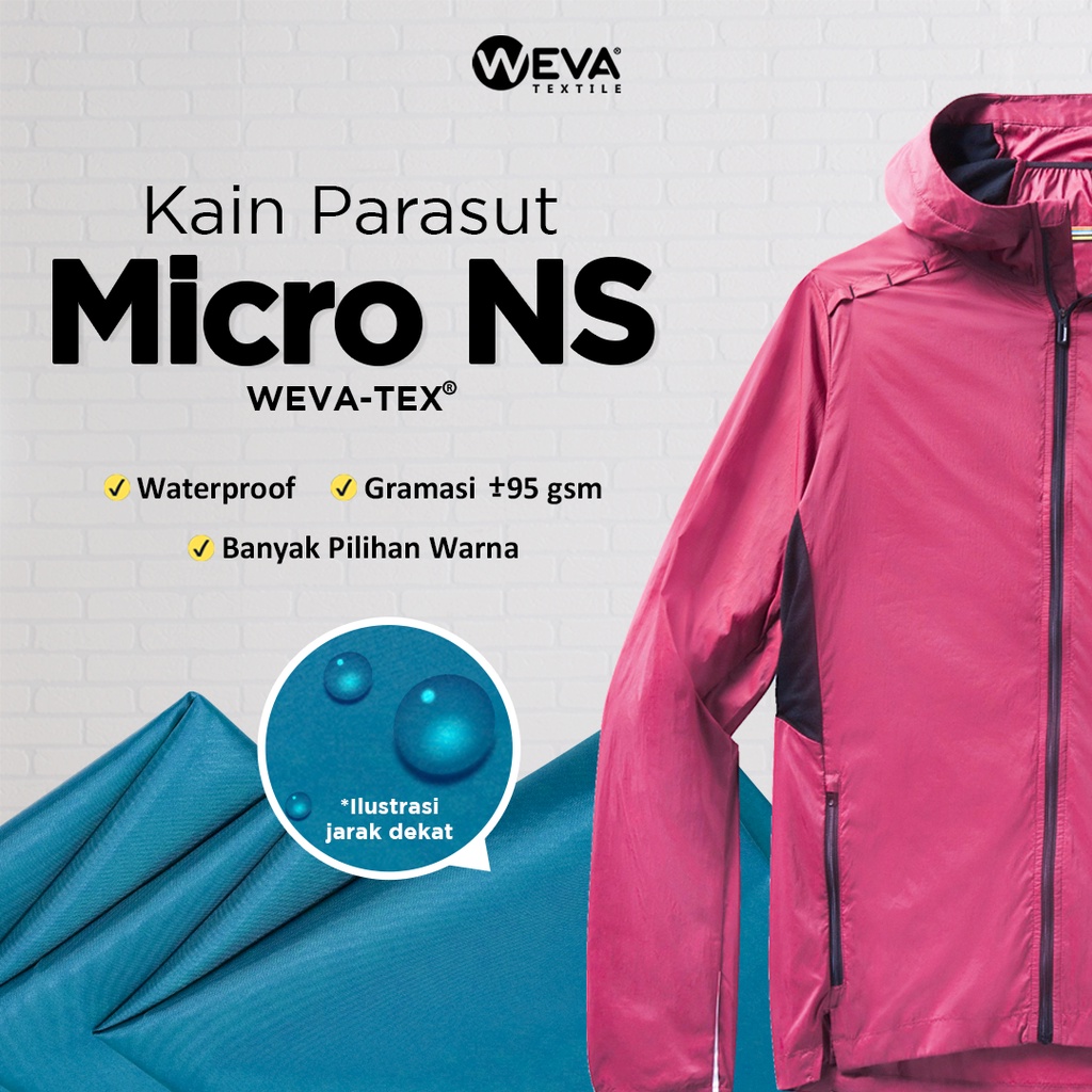 Jual PARATEX NANO Bahan Kain Jaket Parasut Micro NS Waterproof Murah ...