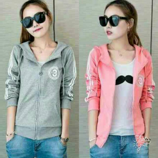 Jual Jaket unik jaket wanita warna peach warna abu | Shopee Indonesia
