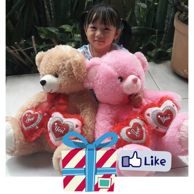 Jual Boneka teddybear love couple jumbo | Shopee Indonesia