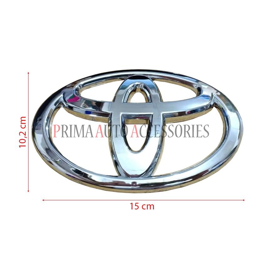 Jual Emblem Logo Mobil TOYOTA CHROME 15 cm Grill Calya / Agya 2023 up ...
