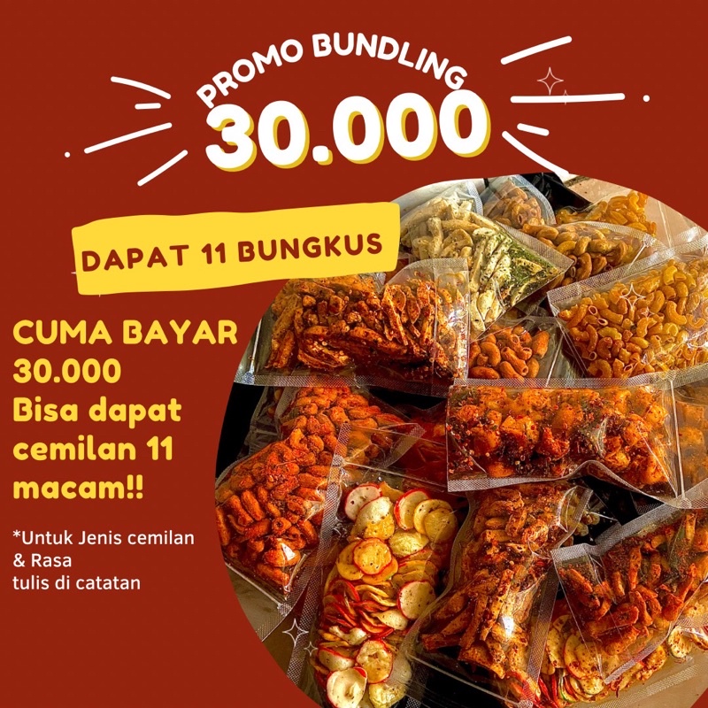 Jual 11 bungkus CEMILAN BEBAS PILIH HANYA 30.000 uk50gram (Pilih ...