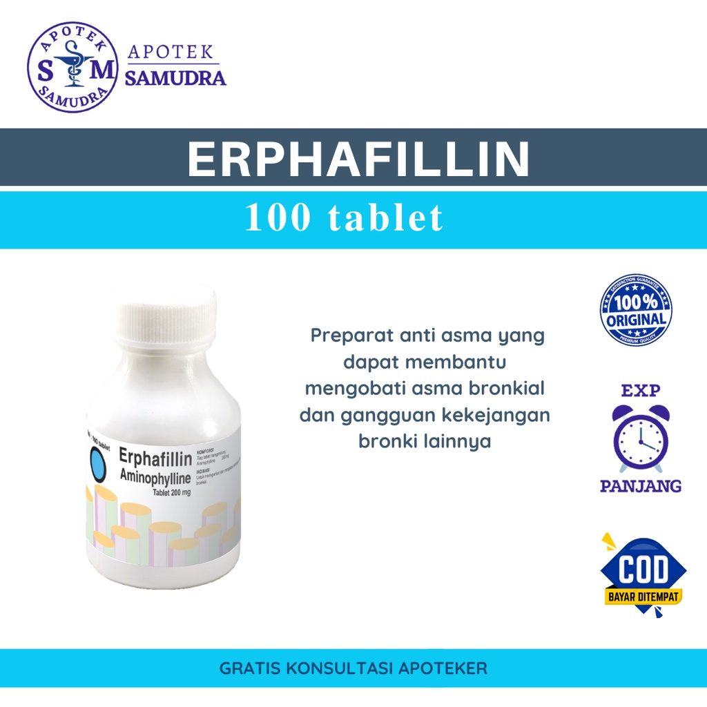 Jual ERPHAFILLIN KALENG - 100 tab (obat meningkatkan fungsi paru-paru ...