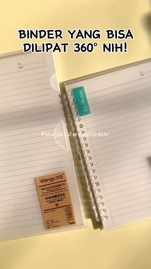 Jual Binder ring A5 B5 dilipat 360° minimalist free kertas | Shopee Indonesia