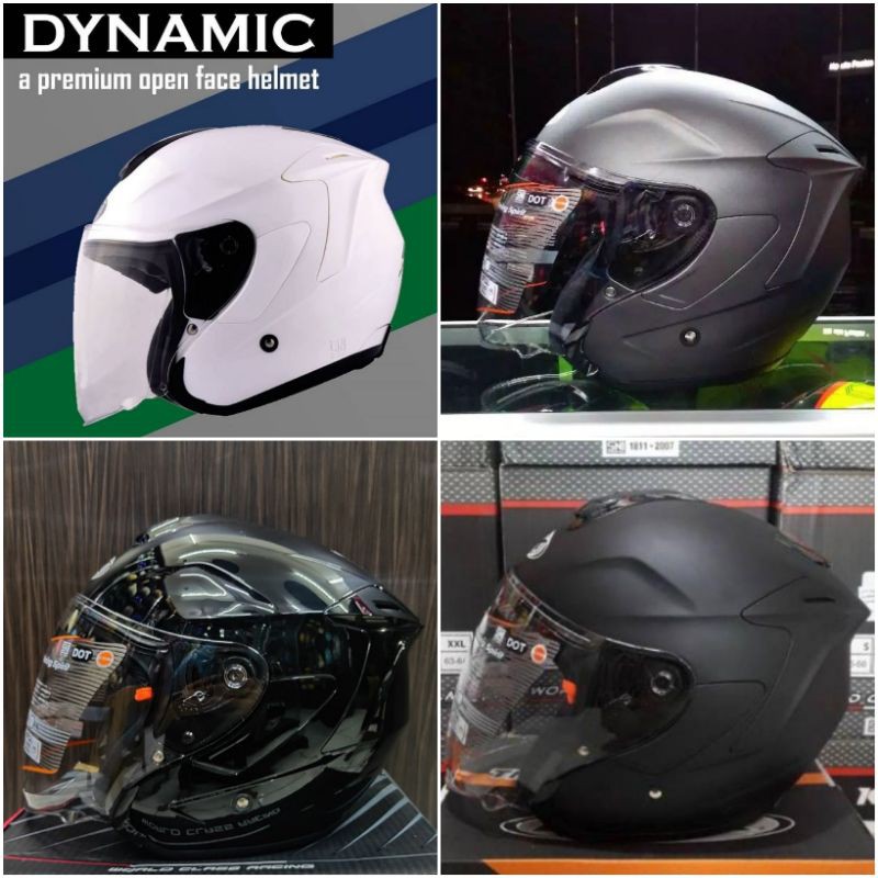 Jual HELM HALF FACE INK DYNAMIC SOLID ORIGINAL | Shopee Indonesia