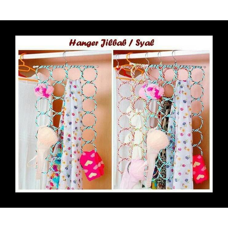 Jual BARU TEMPAT GANTUNGAN JILBAB DAN SYAL / RAK JILBAB / HANGER JILBAB ...