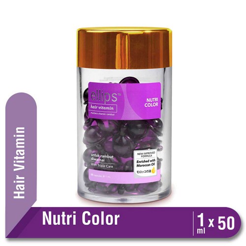 Jual Ellips Hair Vitamin Moroccan Oil Hair Treatment jar/Elips Vitamin ...