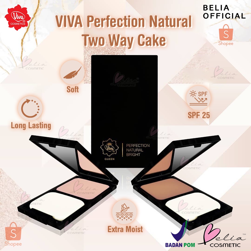 Jual BELIA VIVA Perfection Natural Bright Two Way Cake SPF 25 | With ...