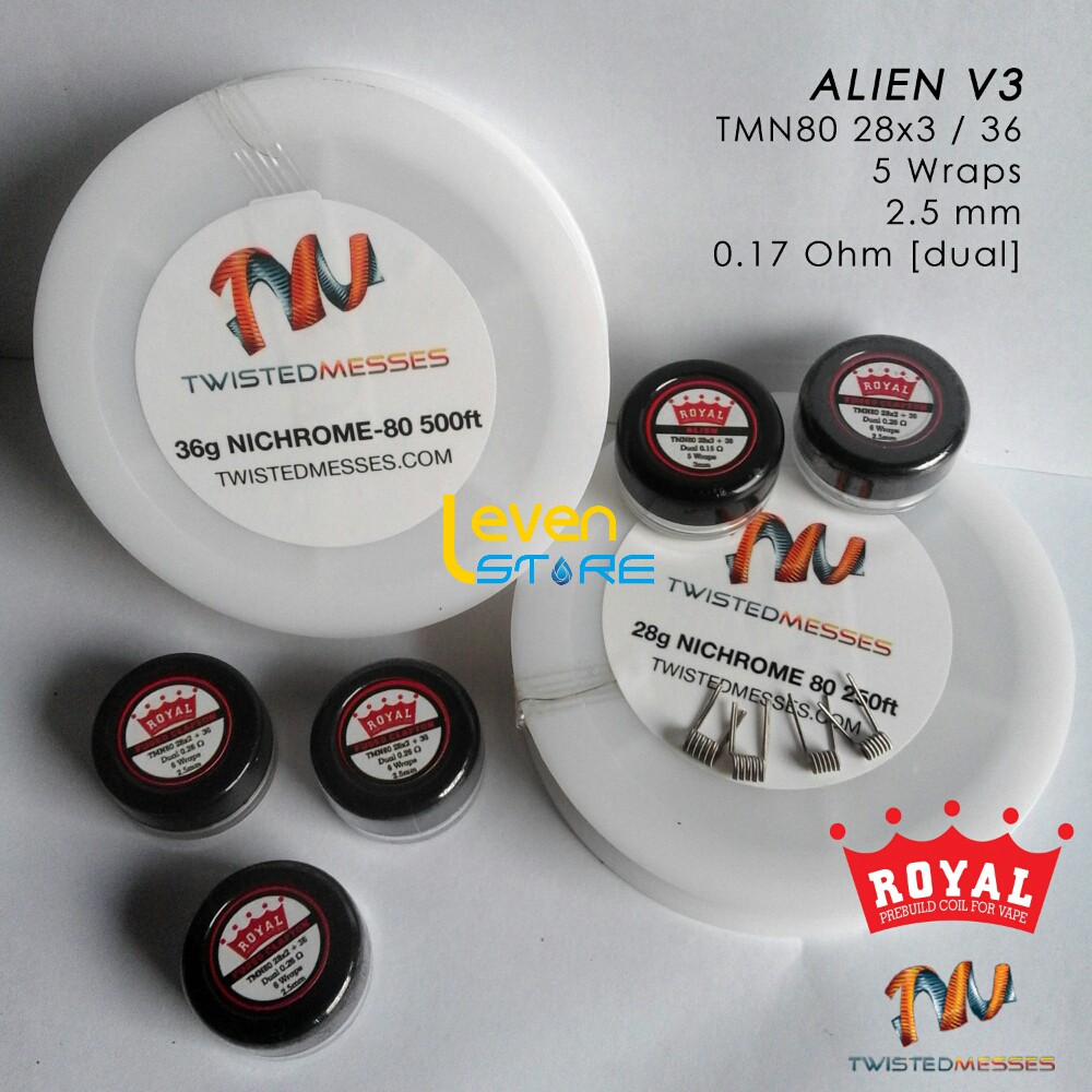 Jual Premium Twisted Messes Alien v3 ROYAL Pre-Build Coil ( 1 pasang ...