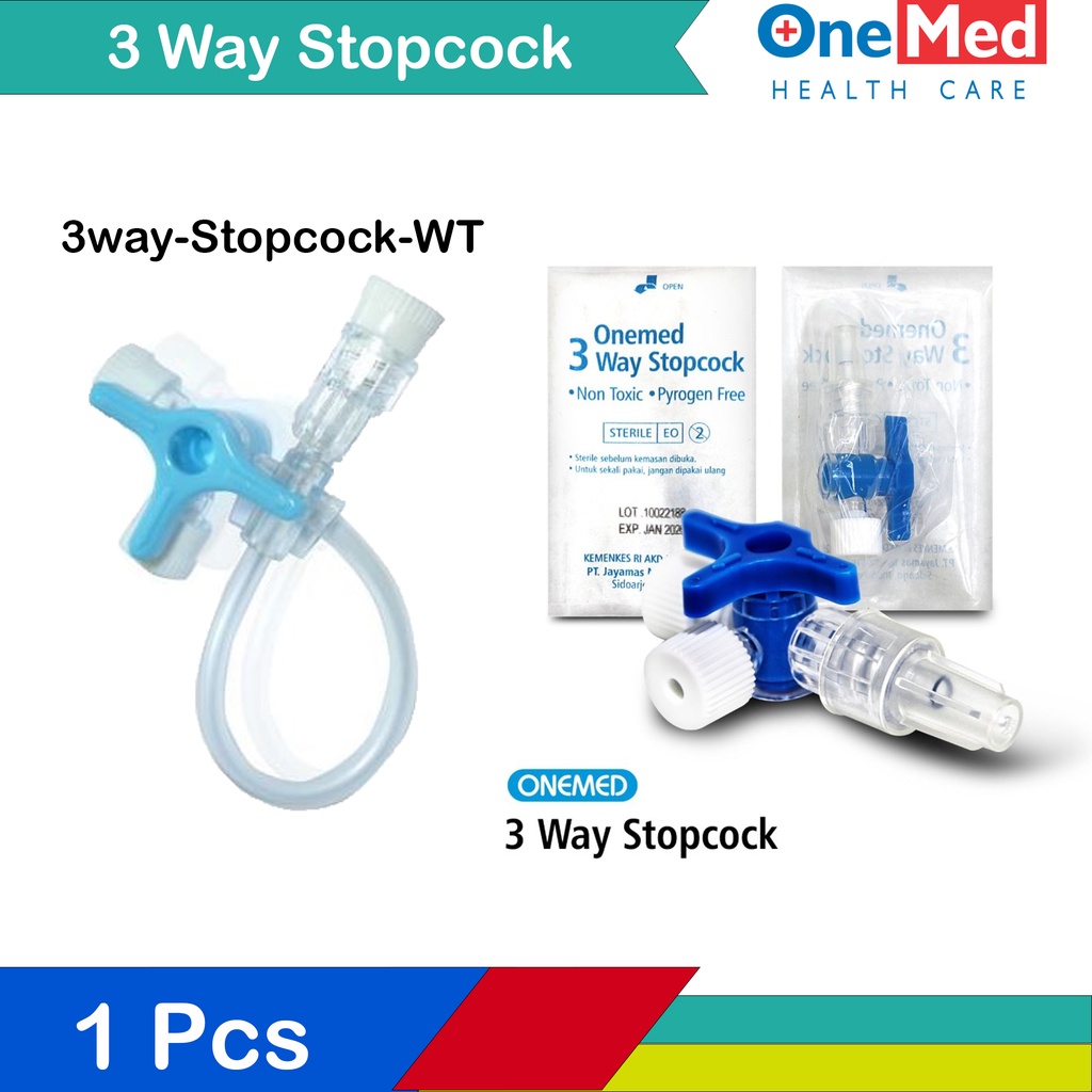 Jual OneMed 3 Three Way Stopcock & OneMed 3 Three Way Stopcock with tube | Shopee Indonesia