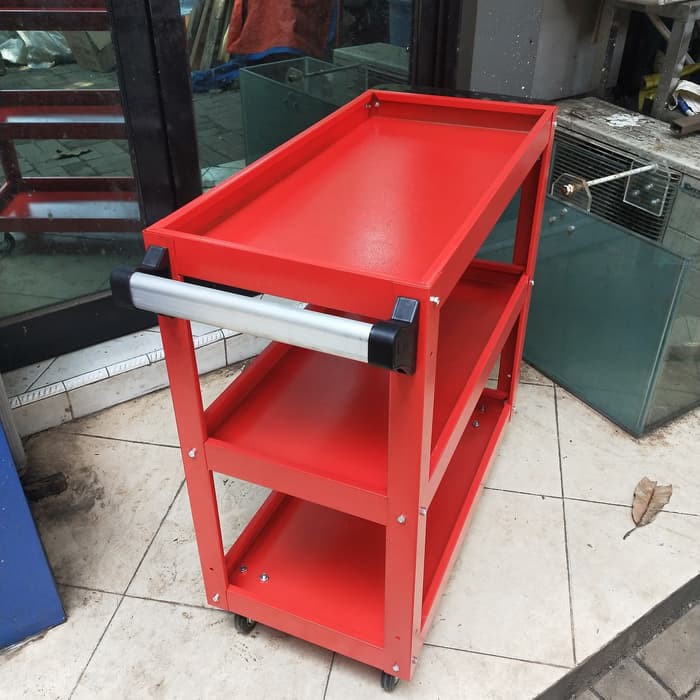 Jual Rak perkakas mekanik 3 tingkat / trolley tools 3 tiers Tanpa Laci ...