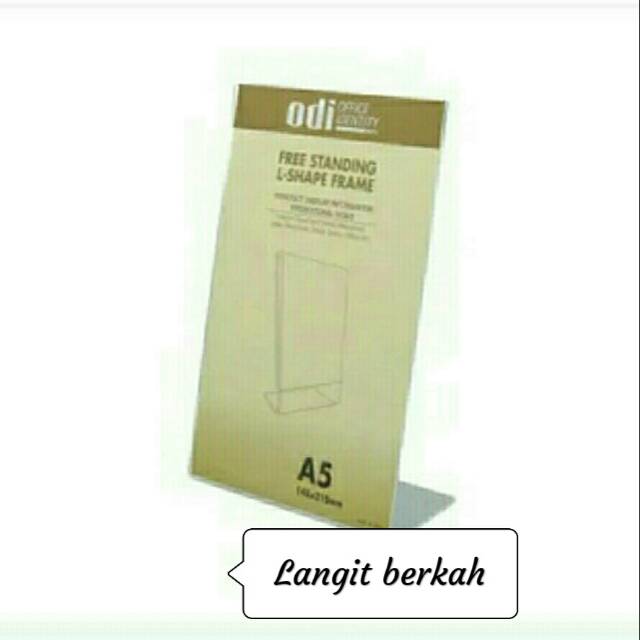 Jual Isi sign holder Acriylic vertikal LA5- tempat brosur kertas A5 ...