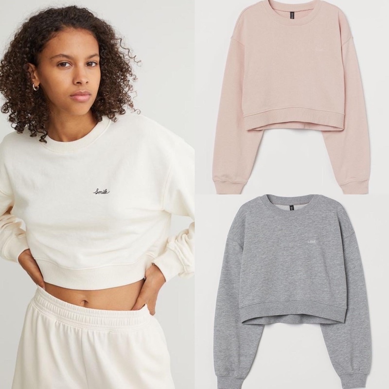 Jual Cropped Sweatshirt / Crop sweatshirt 8 warna | Shopee Indonesia