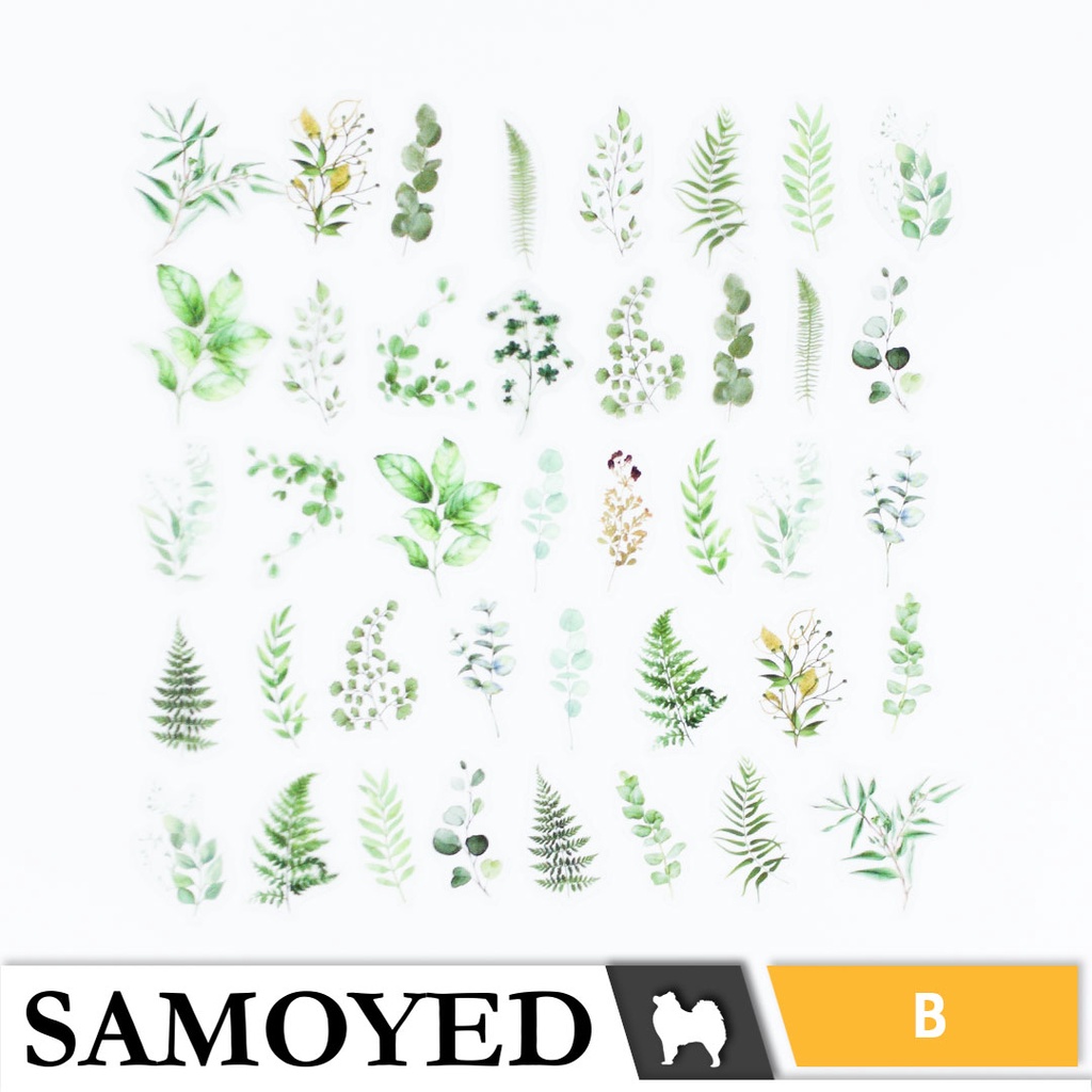 Jual SAMOYED STKRDA Stiker Estetik Alam / Bunga / Daun / Jamur / Nature ...