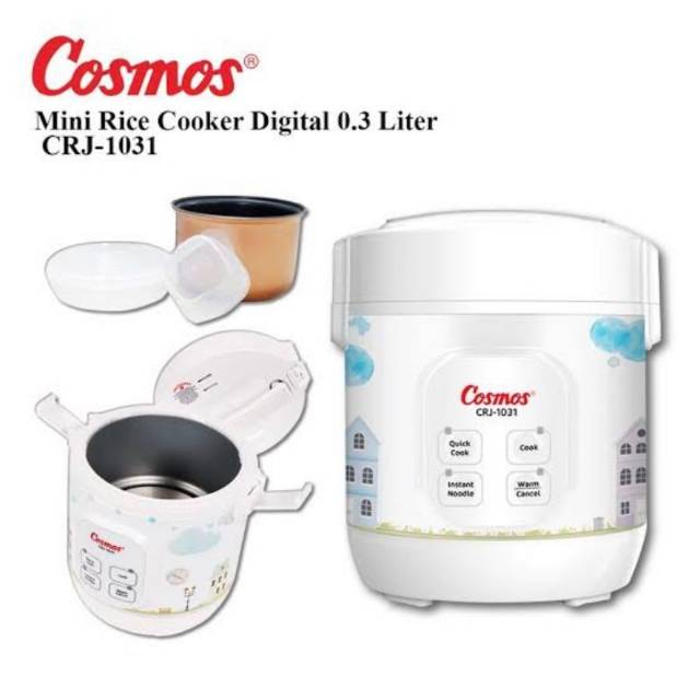 Jual MAGIC COM RICE COOKER COSMOS CRJ 1031 CRJ1031 0,3 L LITER TRAVEL ...
