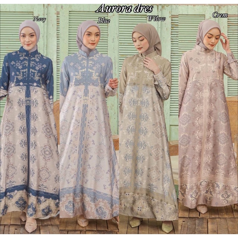 Jual Gamis Aurora M/L/XL/XXL Gamis Kondangan Gamis Seragam Pesta ...