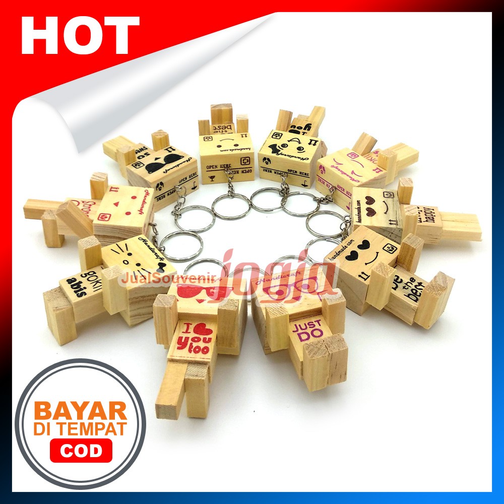 Jual Souvenir Gantungan Kunci Danbo dari Kayu Cantik & Unik | Shopee ...