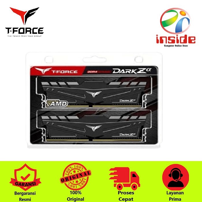 Jual Memory Team T.Force Dark Z alpha DDR4 16GB (2x8GB) 3200Mhz PC25600 ...