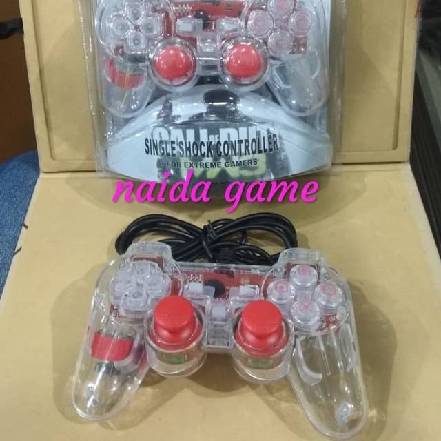 Jual STIK PC SINGLE TRANSPARAN / GAMEPAD USB PC TRANSPARAN LAMPU ...