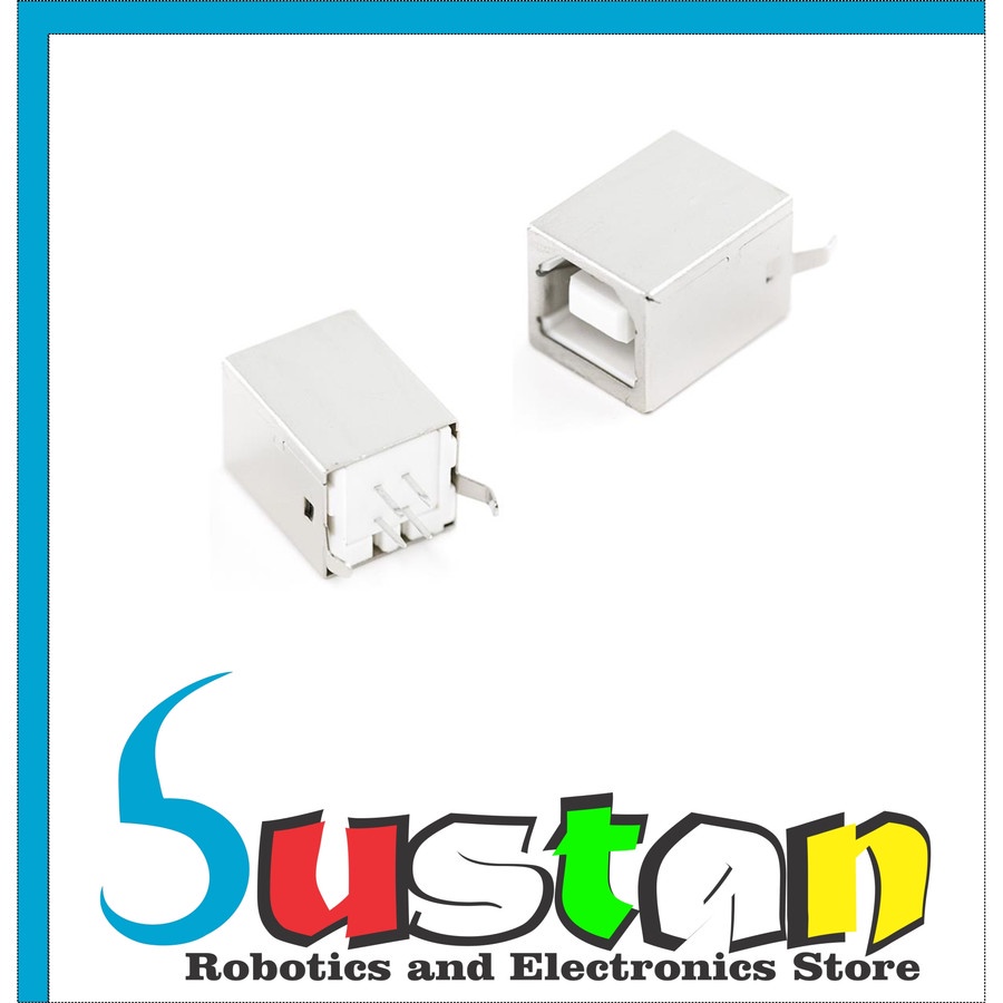 Jual USB 2.0 Type B Printer 4P Straight Pin Female Socket Connector ...